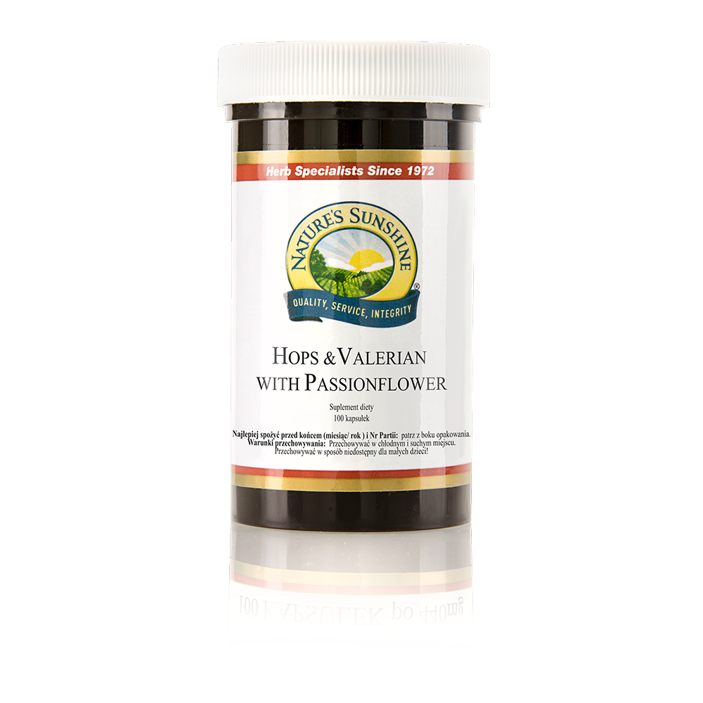 NSP supplements : Hops & Valerian with Passionflower (100 caps.)